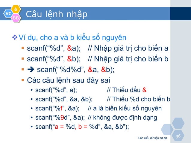 Phần 3: Các kiểu dữ liệu cơ sở | PDF