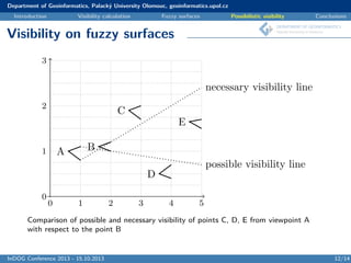 Jan Caha - Visibility Analysis on Uncertain Surfaces | PDF