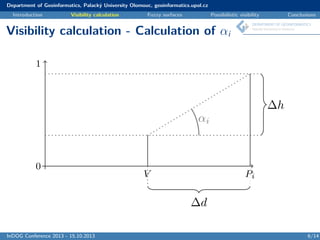 Jan Caha - Visibility Analysis on Uncertain Surfaces | PDF