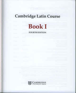 Cambridge latin course book -1 | PDF
