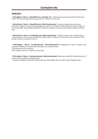 CV. KHOSRO SHIRZADI -کاری | PDF