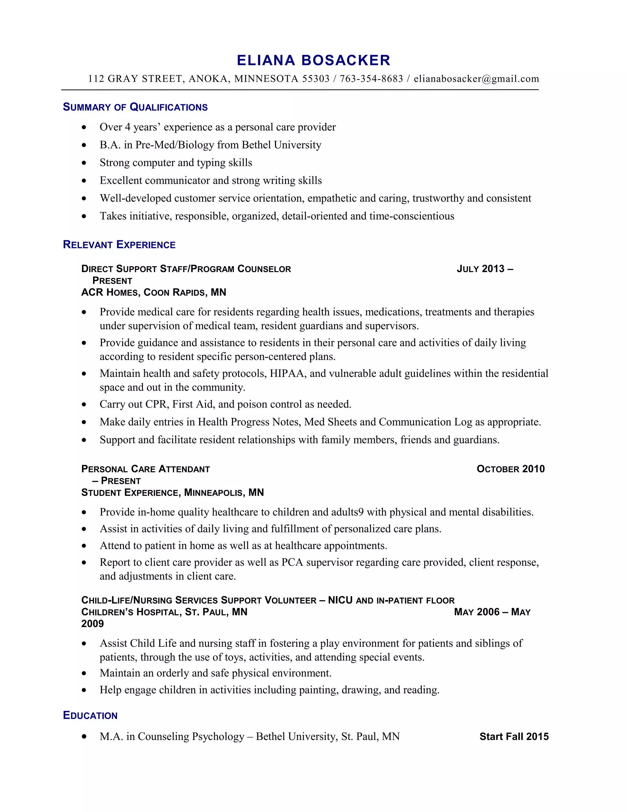 Eliana Bosacker_Resume 4-27-15 | DOC