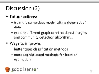 CERTH @ MediaEval 2012 Social Event Detection Task | PPT | Social Networking | Internet