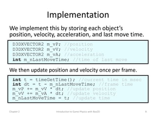 Intro to Game Physics with Box2D Chapter 2 Part 2 | PPT