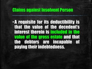 03 chapter 4 deductions from gross estate part 01 | PPT