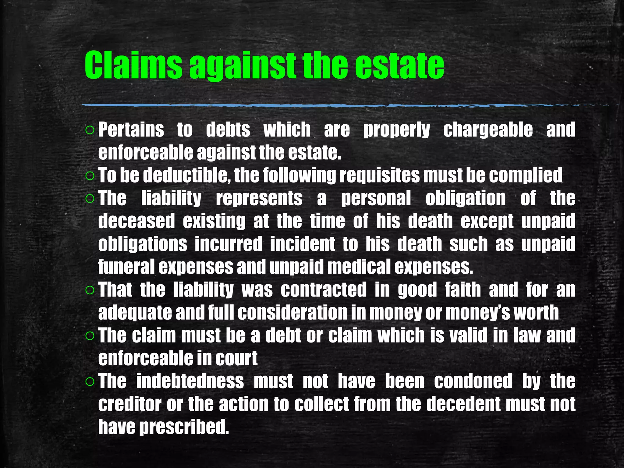 03 chapter 4 deductions from gross estate part 01 | PPT