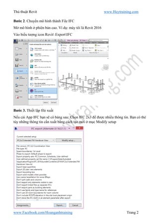 Revit chuyển mô hình xuống phiên bản thấp hơn | PDF