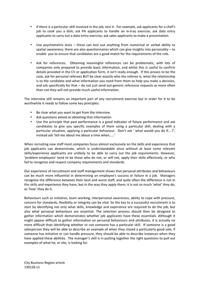 Key Principles of Good Recruitment Practice | PDF | Resume Writing and ...