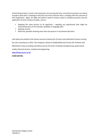 Key Principles of Good Recruitment Practice | PDF | Resume Writing and ...