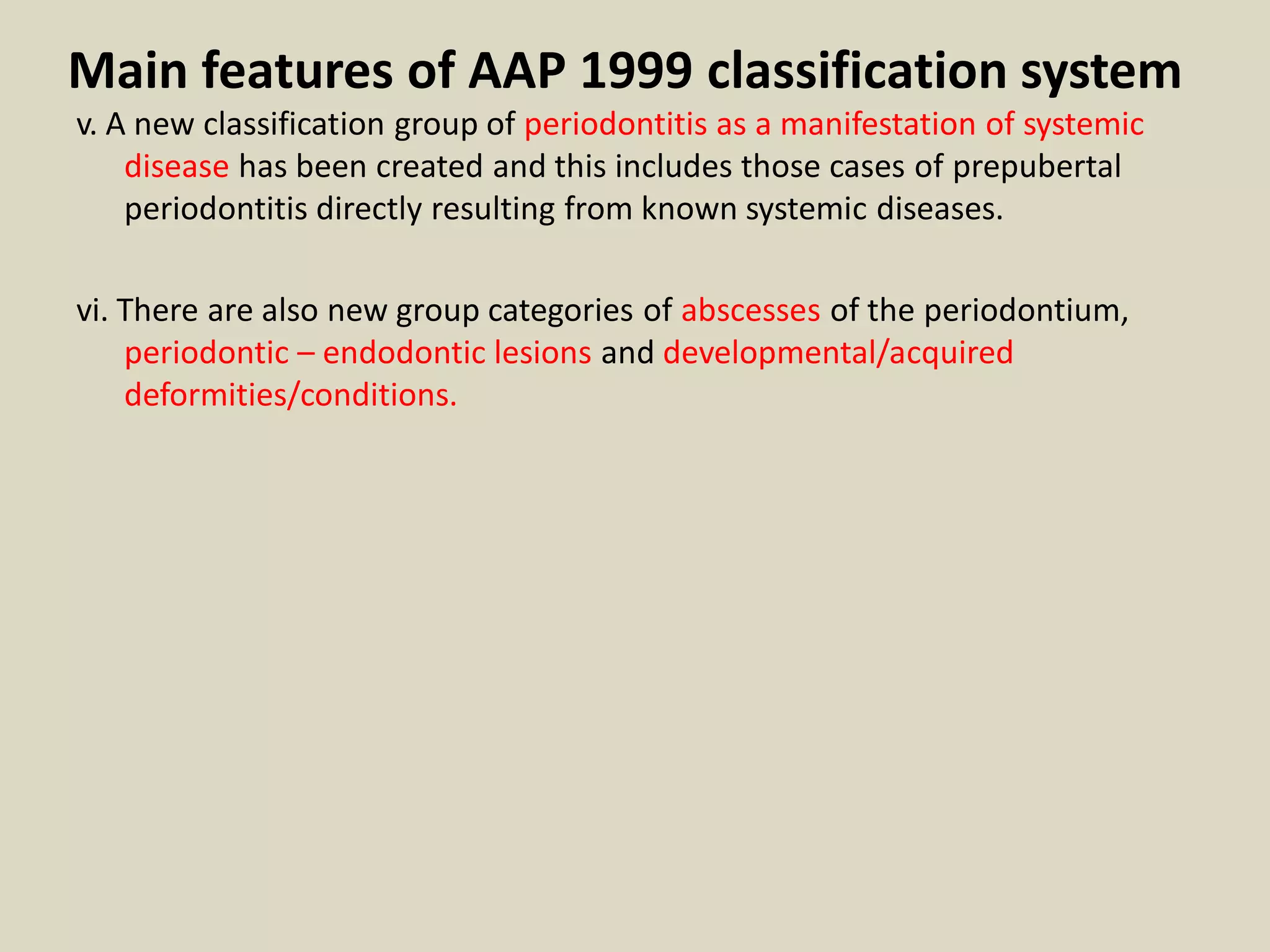 Classification of gingival & periodontal diseases | PDF
