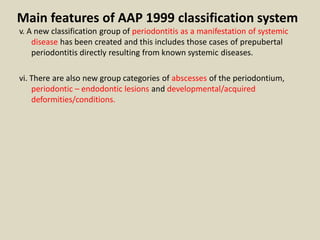 Classification of gingival & periodontal diseases | PDF