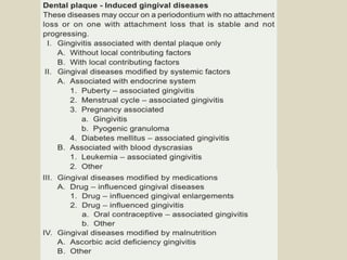 Classification of gingival & periodontal diseases | PDF