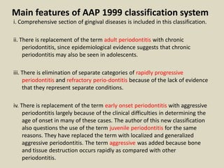 Classification of gingival & periodontal diseases | PDF