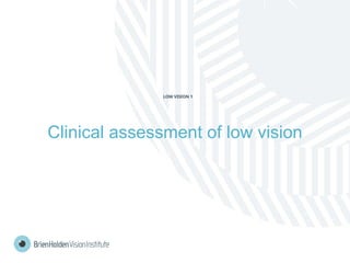 Low vision are the patient who need reading glasses for vision. | PPTX