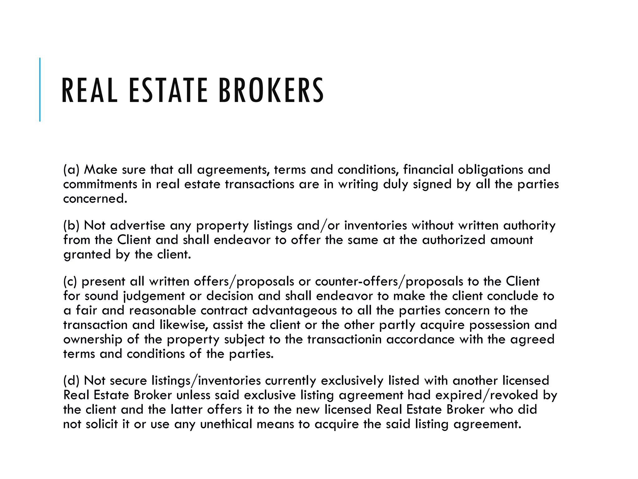 Code of Ethics and Responsibilities of Real Estate Practitioners | PDF