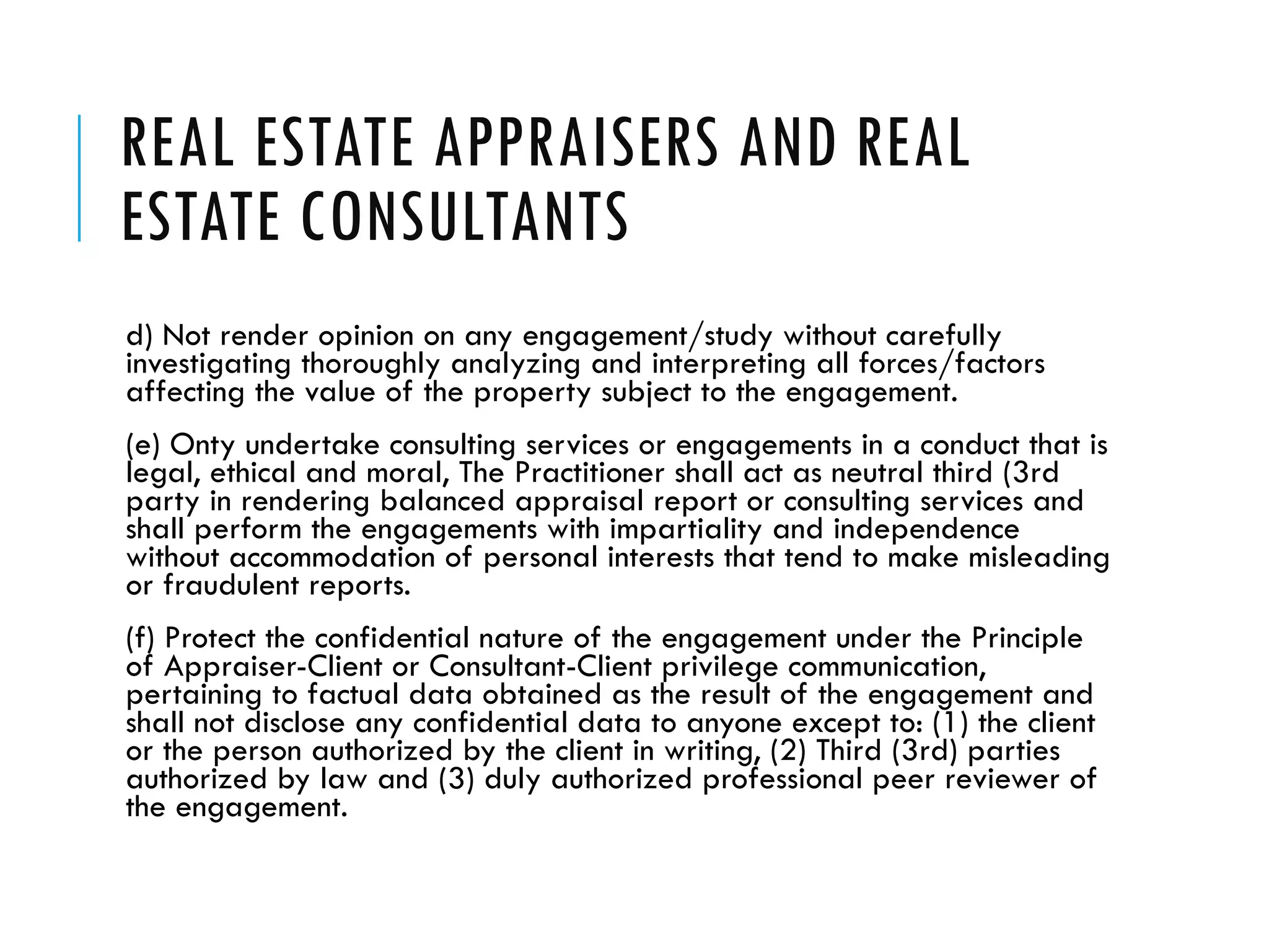 Code of Ethics and Responsibilities of Real Estate Practitioners | PDF