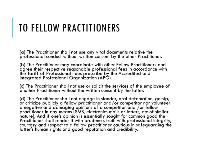 Code of Ethics and Responsibilities of Real Estate Practitioners | PDF ...