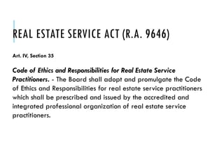 Code of Ethics and Responsibilities of Real Estate Practitioners | PDF