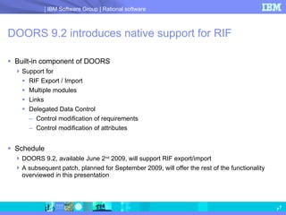 DOORS RIF Capability | PPT