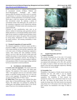 compressive strength of concrete containing milled glass as partial ...