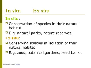 Conservation of Biodiversity and environment | PPT