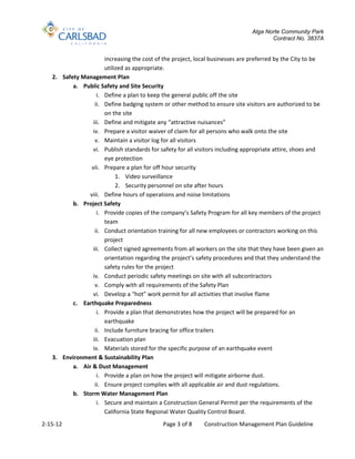 Construction Management Plan Guideline 2 15 12 | PDF