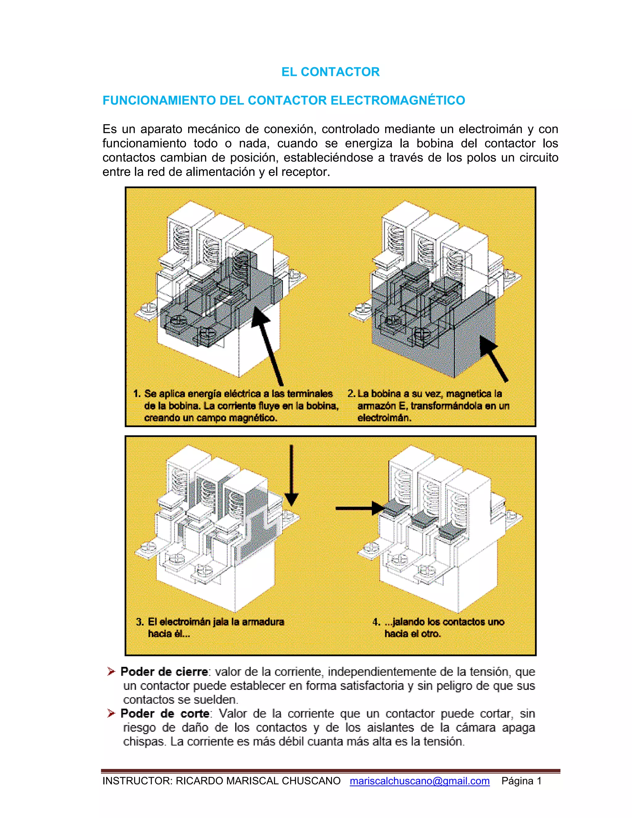 03 contactor funcionamiento y clasificacion mariscal chuscano | PDF