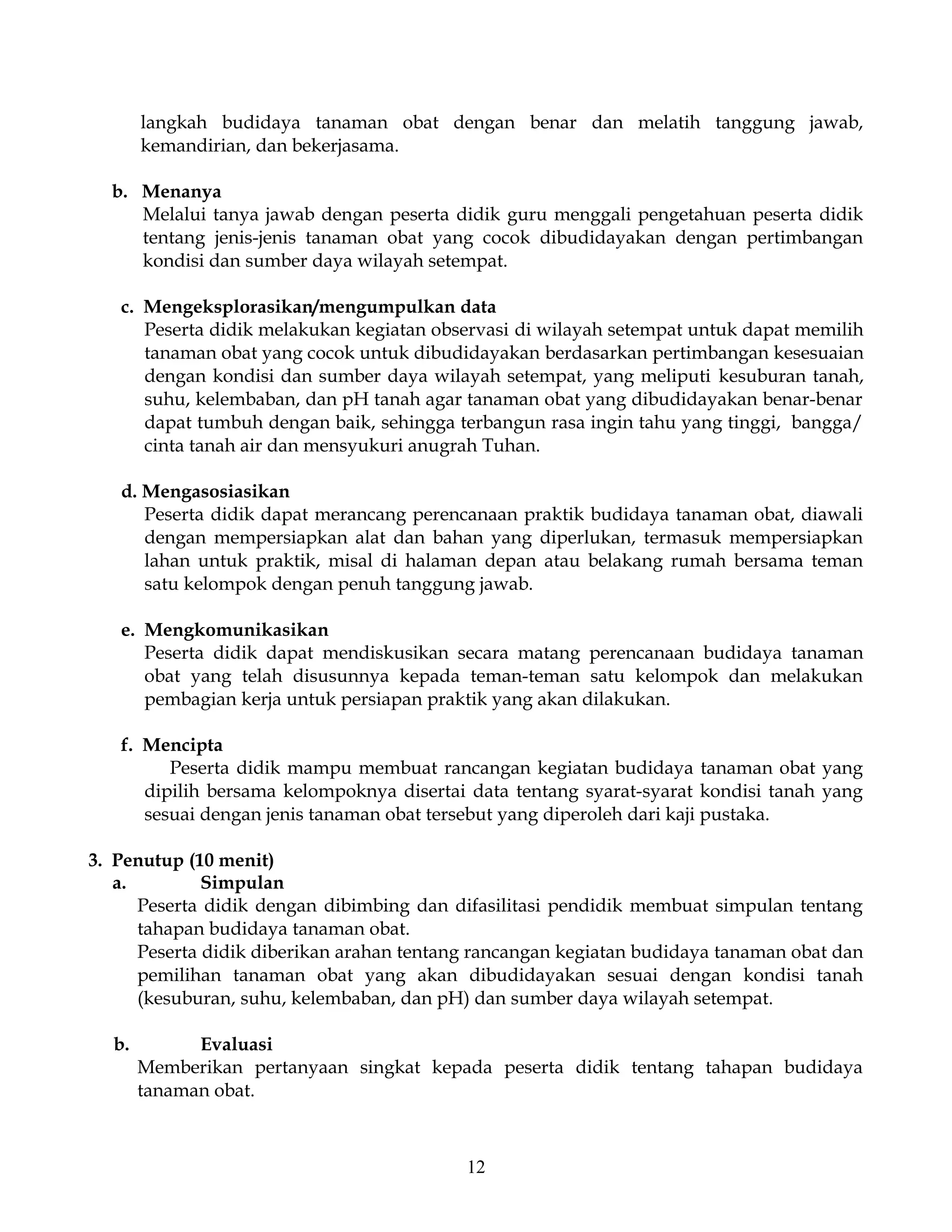 03 contoh rpp budidaya tanaman obat | DOC