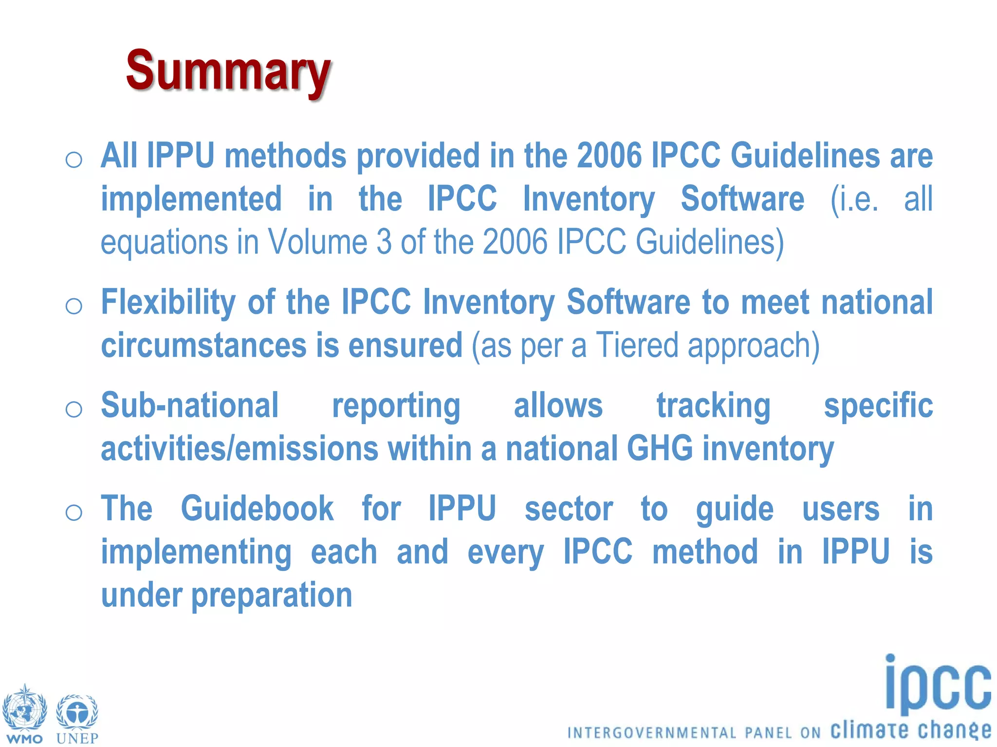 IPCC Inventory Software:IPPU Updates | PDF