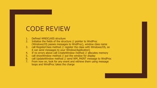 03 Win32 API - Creating a Window | PPT