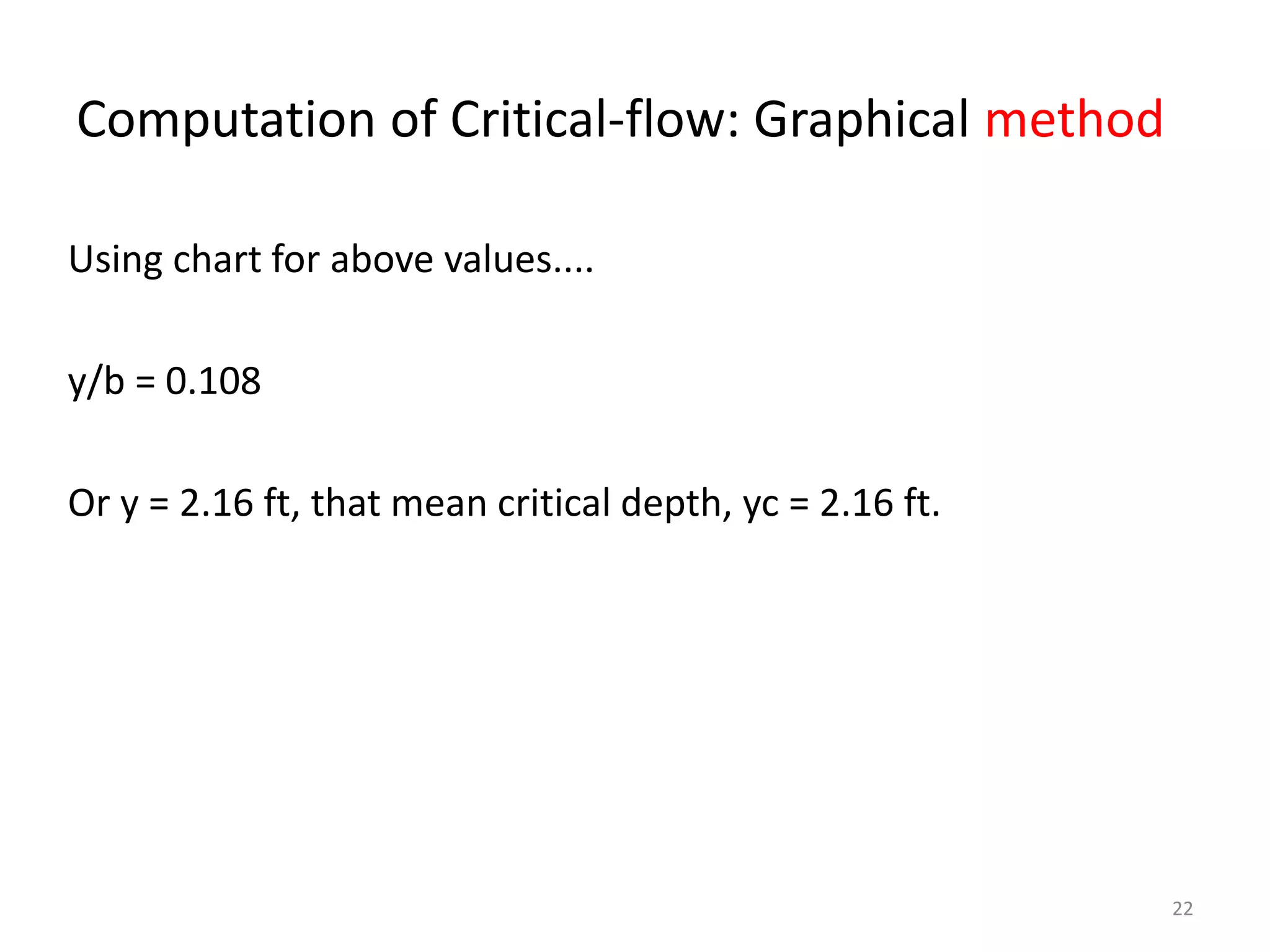 Critical flow through an Open channel | PPTX