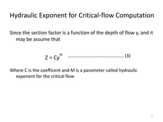 Critical flow through an Open channel | PPTX