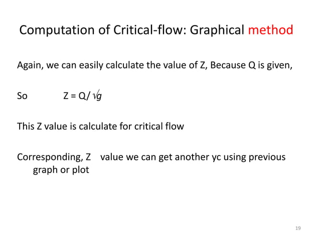 Critical flow through an Open channel | PPTX