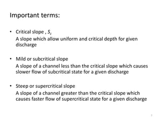 Critical flow through an Open channel | PPTX