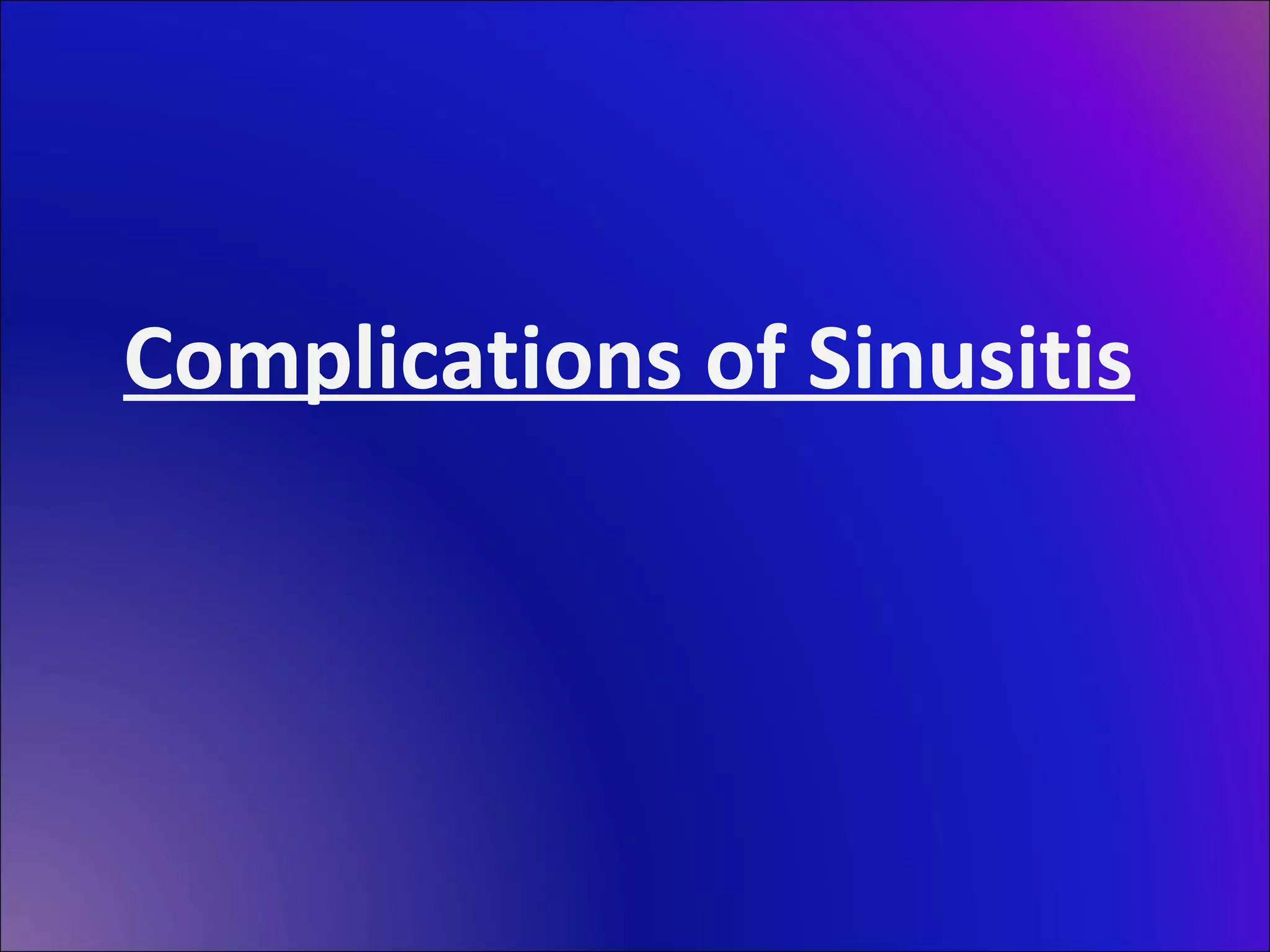 03 complications of sinusitis | PPT