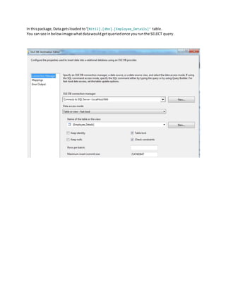 A Complex SSIS Package | DOCX