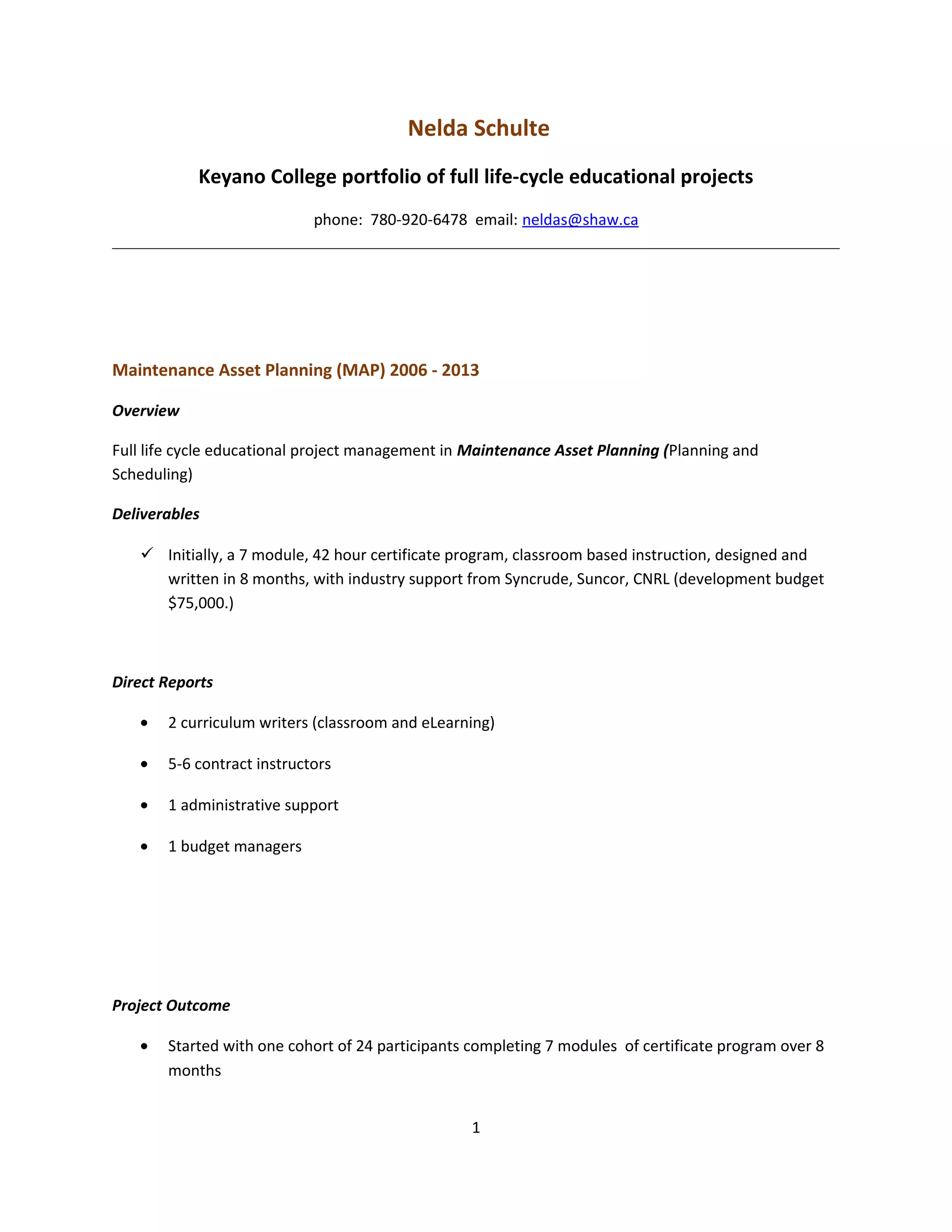 Project Portfolio Keyano College | DOC