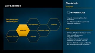 SAP LEONARDO SAP LEONARDO the digital digital innovation innovation ...