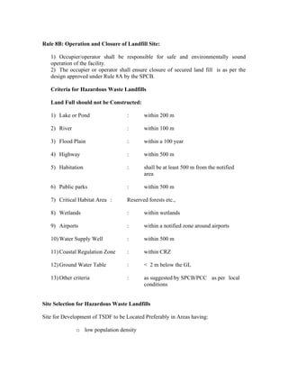 design of common hazardous waste treatment, storage and 2 | PDF