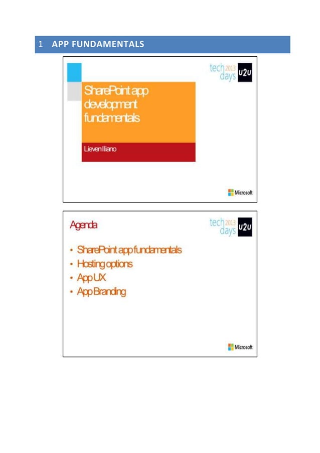 Deep Dive SharePoint 2013: SharePoint app development fundamentals | DOCX
