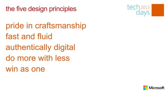 Putting the Microsoft Design Language to work | PPT