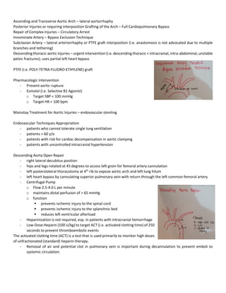 SCHOOL OF MEDICINE NOTES: PENETRATING CHEST INJURIES | PDF