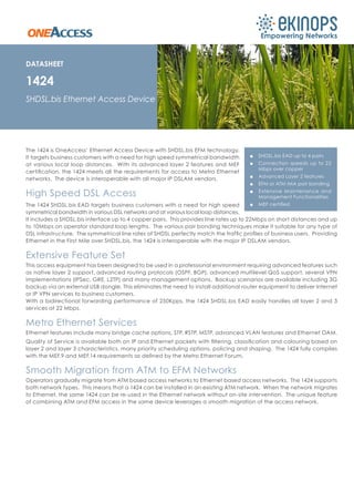 03ds-1424-ekinops equipo metroethernet cantv | PDF