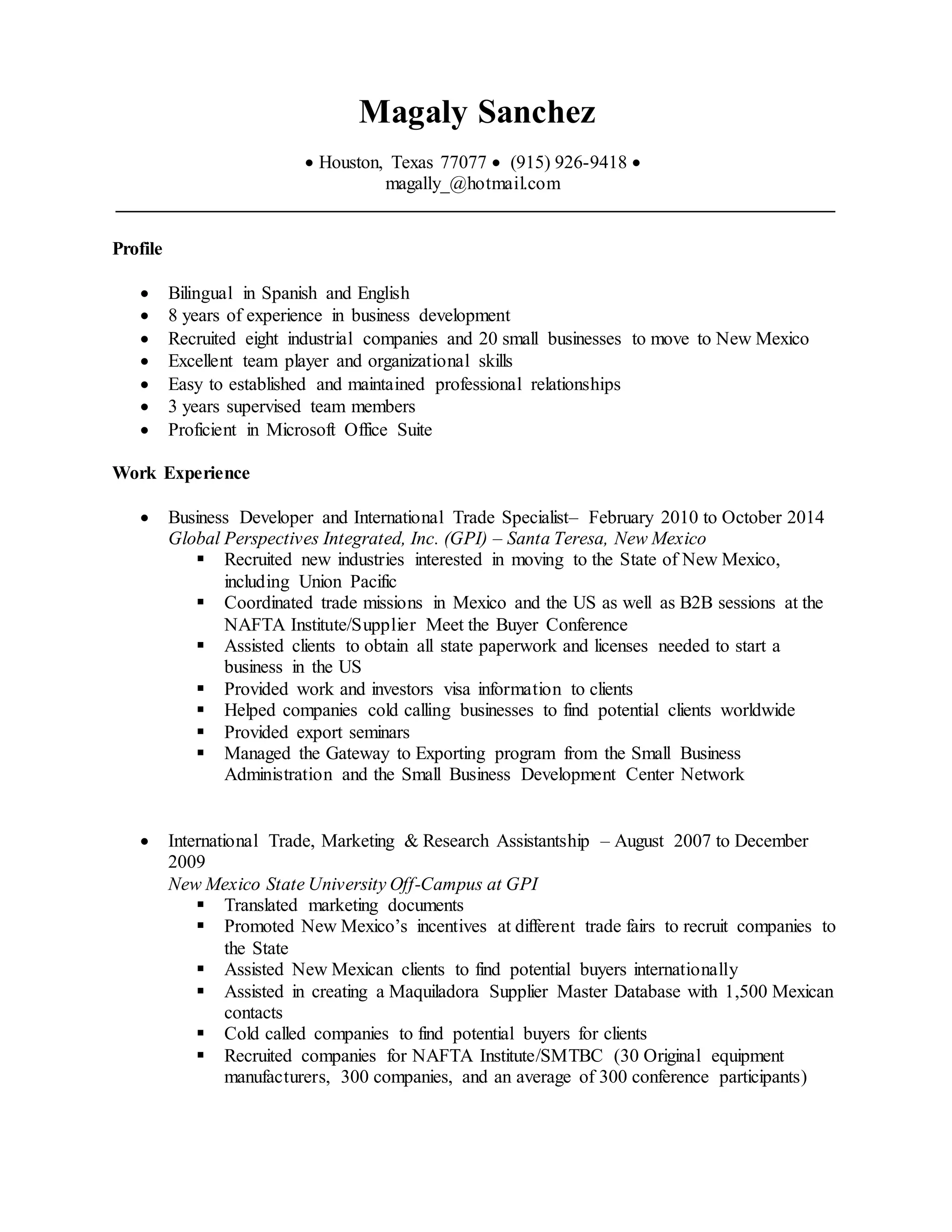 MAGALY SANCHEZ- Resume-Linkedin- Business Development | DOCX