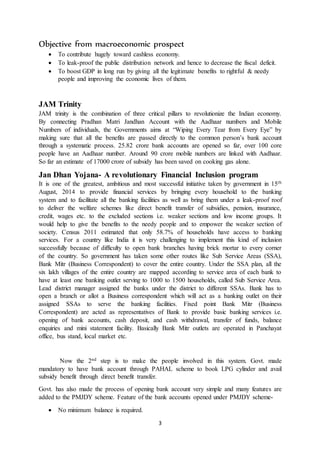 Research report on JAM trinity | DOCX | Government Support and Welfare | Financial Assistance