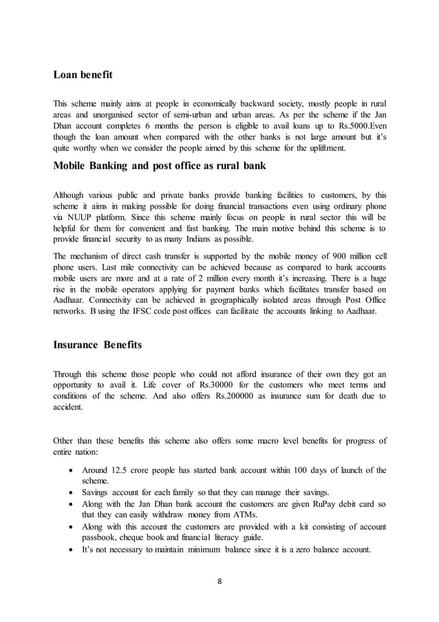 Research report on JAM trinity | DOCX | Government Support and Welfare ...