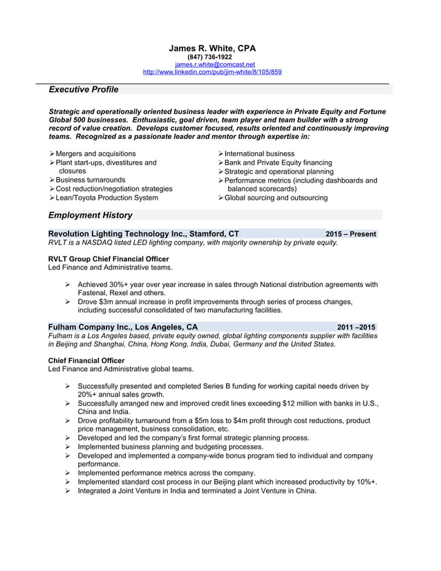 Resume_White_James_R 2016 | PDF