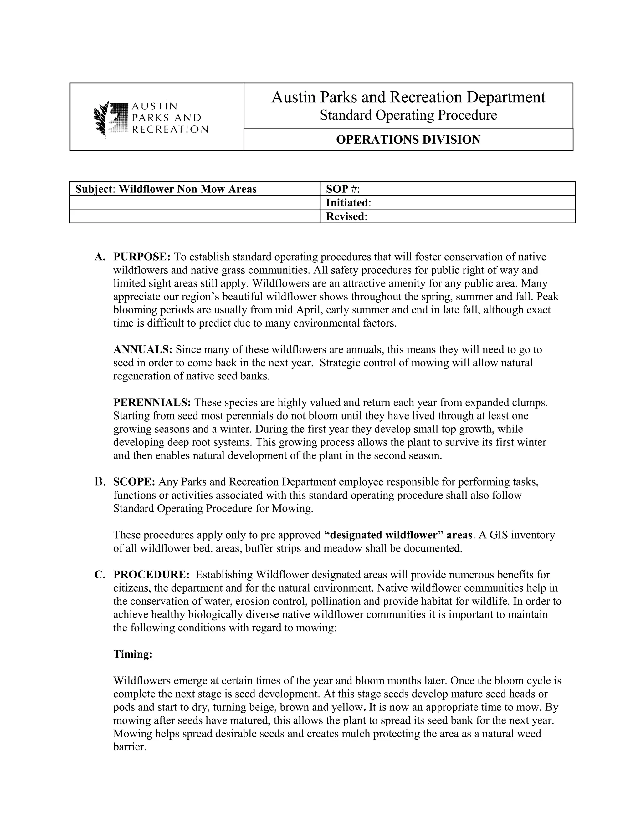 sop-non mowing wildflower areas1 | DOC