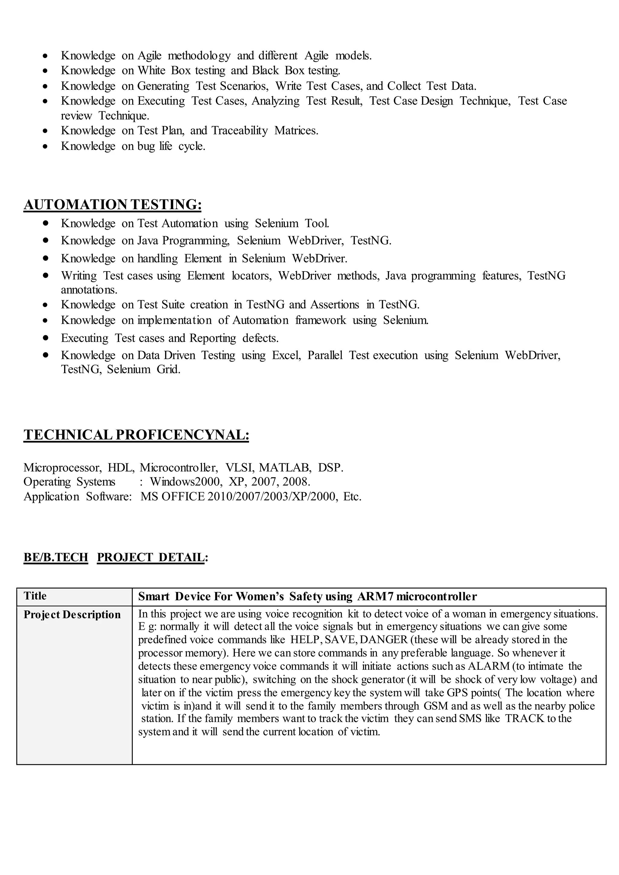 Vishak new resume | DOCX | Technology & Computing