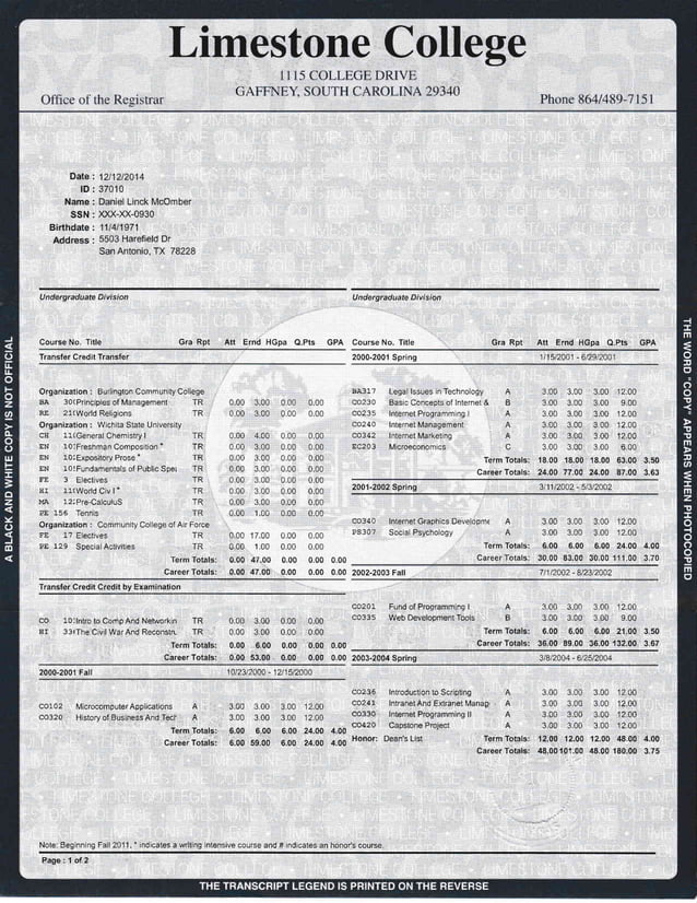 Limestone Transcript | PDF